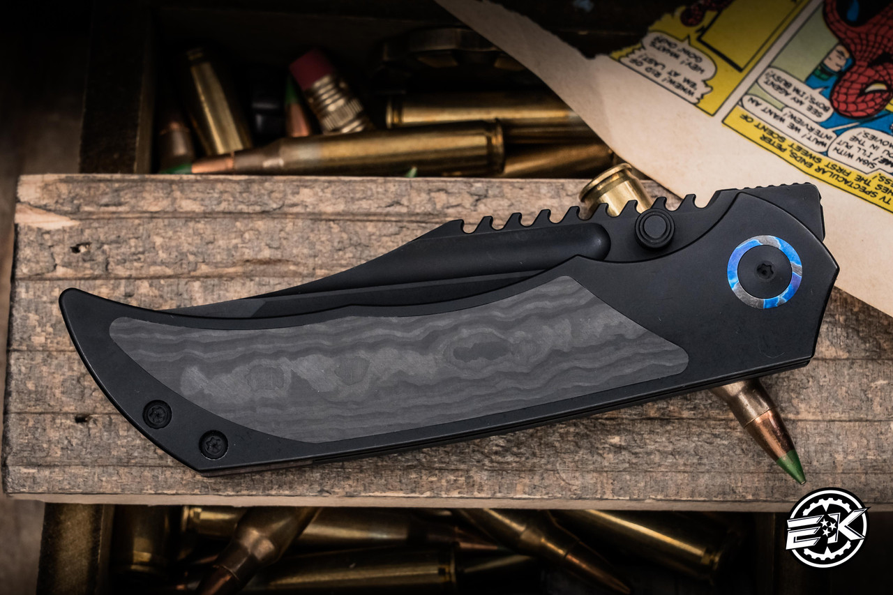 Prewoend Merriken Knives Ultimatum Black Camo Fat Carbon Zircuti ...