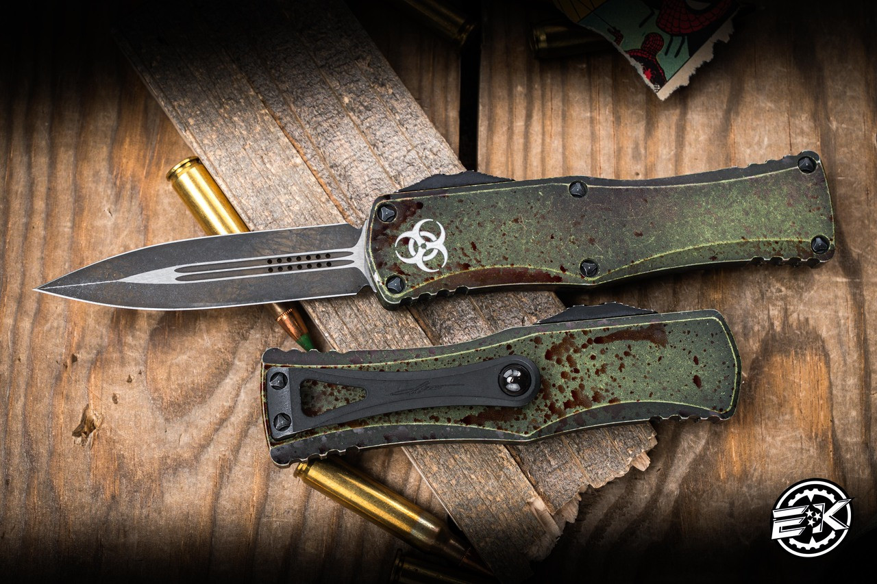 Microtech Hera OTF Automatic Knife Outbreak 3" M390 Dagger 702-1OBDS