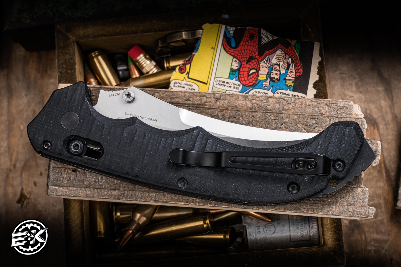 Preowned-Benchmade Bedlam Folding Knife G10 4" Scimitar 860