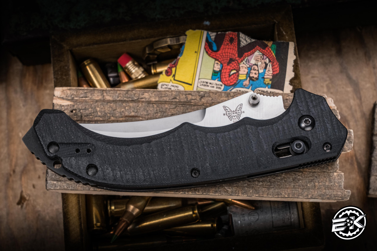 Preowned-Benchmade Bedlam Folding Knife G10 4" Scimitar 860