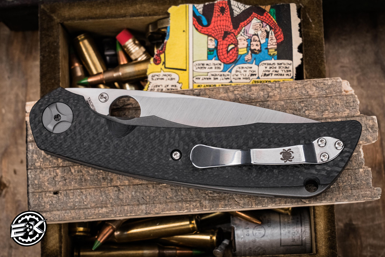 Preowned-Sprint Run-Spyderco Subvert Folding Knife Carbon Fiber 4" 20CV ...