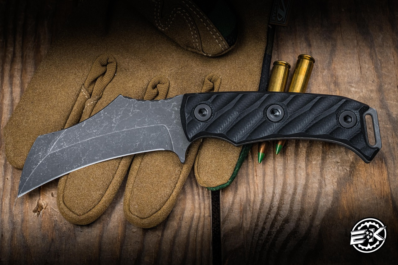 Half Face Blades Vulture Fixed Blade Black G10 3.2" S45VN Black