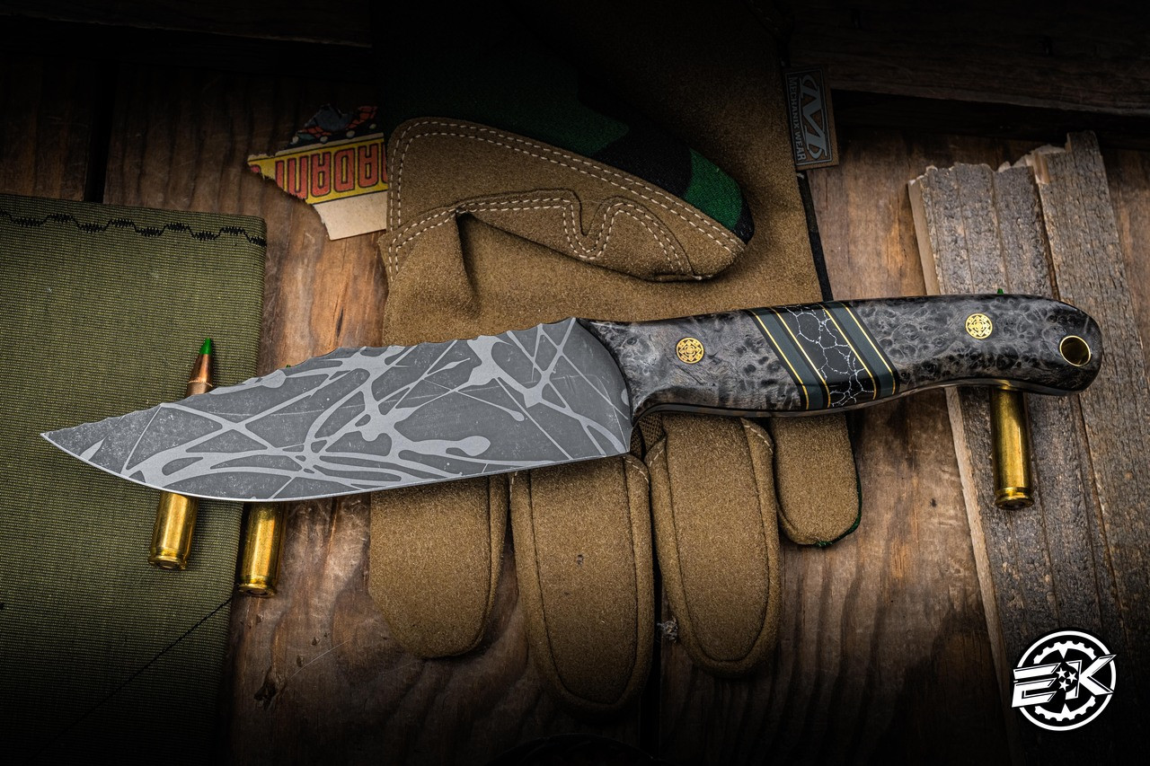 Half Face Blades Crow Scout Fixed Blade Knife Buckeye Black G10 5 ...