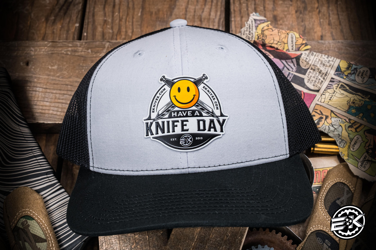 EKnives Have a Knife Day Trucker Hat Snapback HAKD Logo Patch