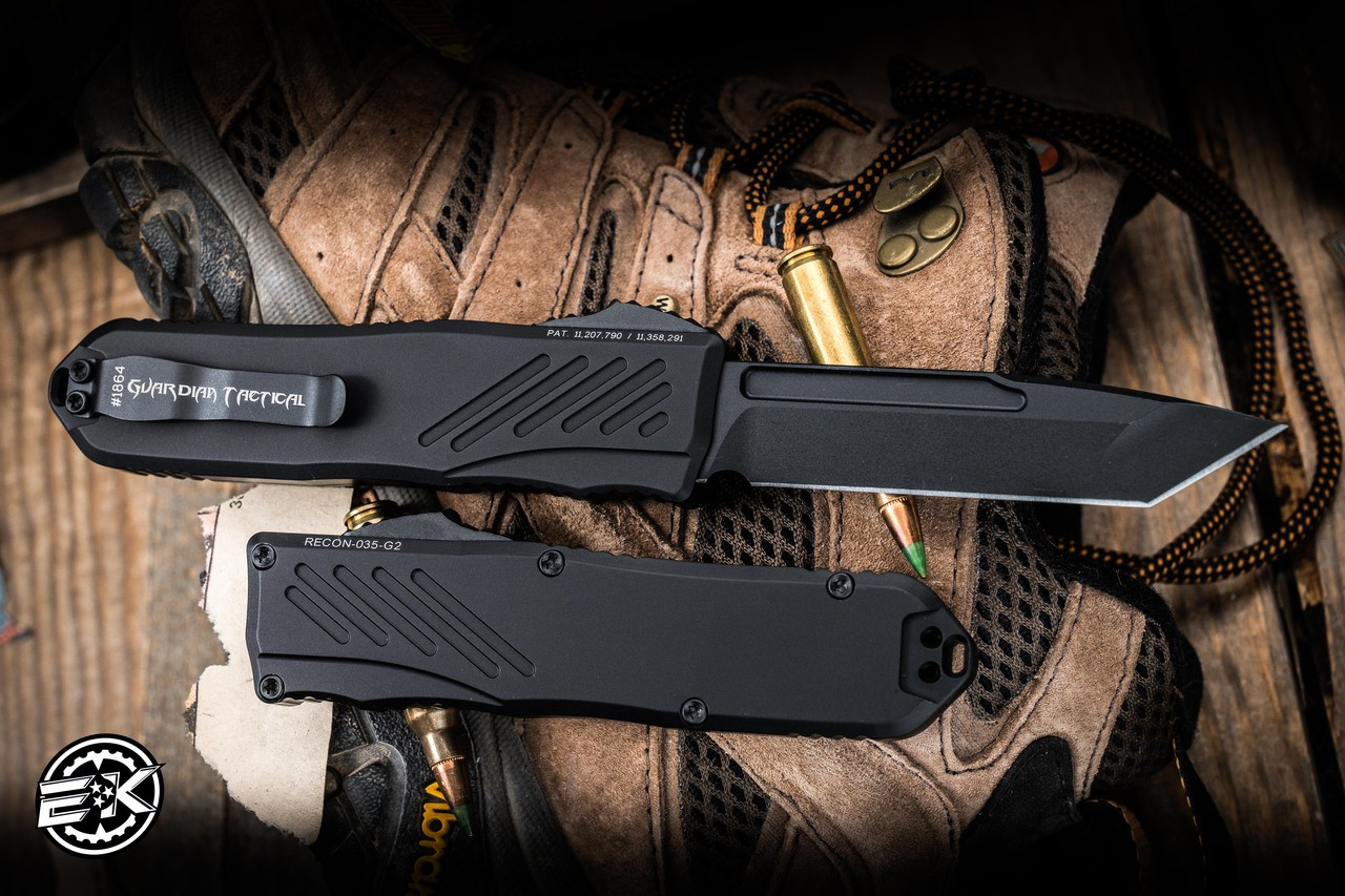 Guardian Tactical RECON-035 G2 OTF Automatic Knife 3.3" MagnaCut Black ...
