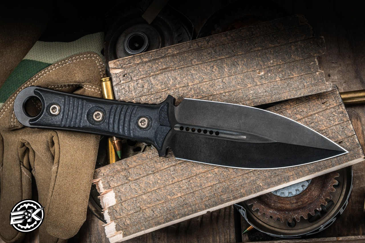 Preowned-Microtech SBD Fixed Blade Knife Carbon Fiber 4.3" DLC Dagger ...