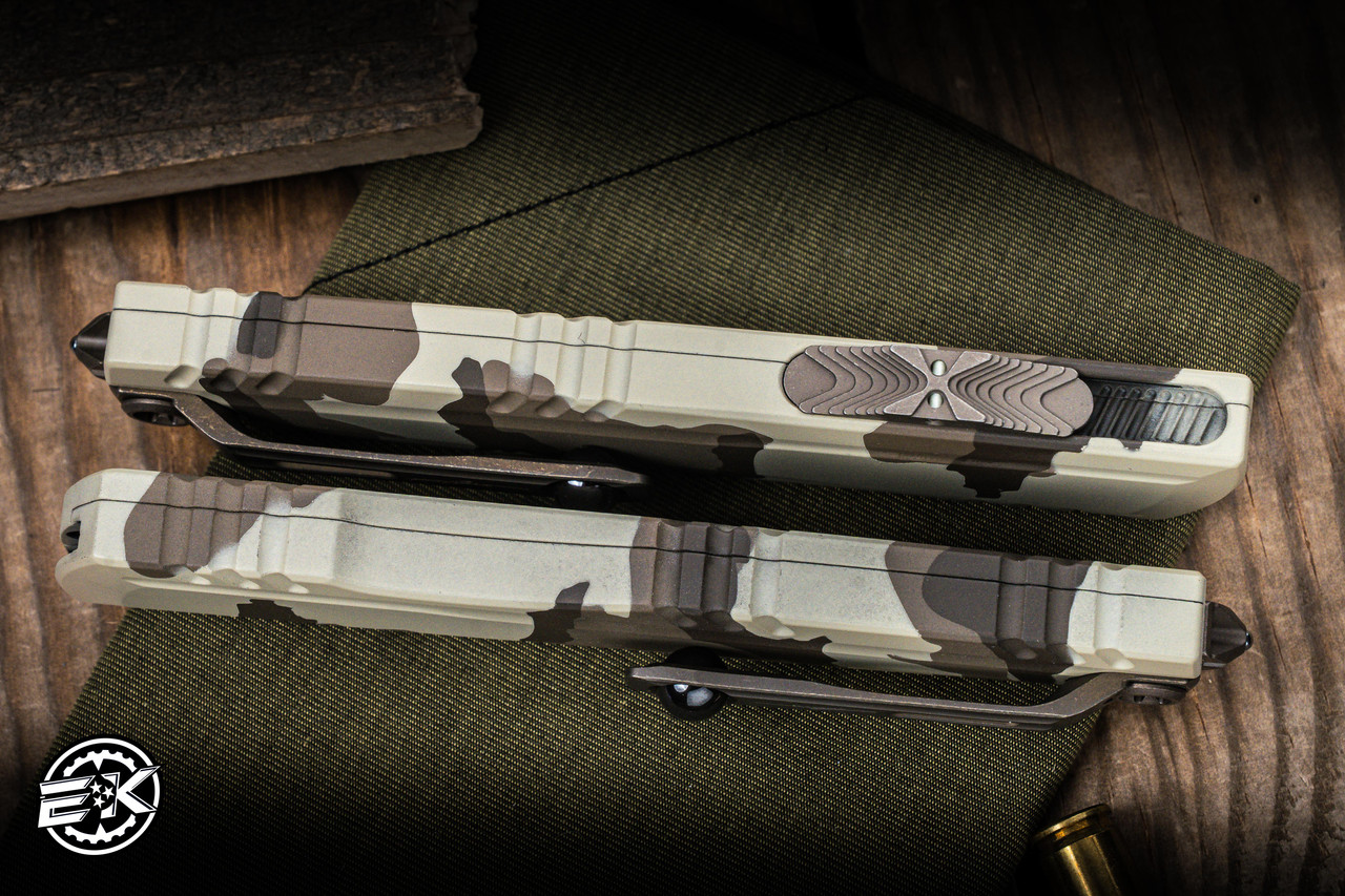 Microtech Luminary ZBP OTF Automatic Knife Desert Camo 3.5" M390 Dagger ...