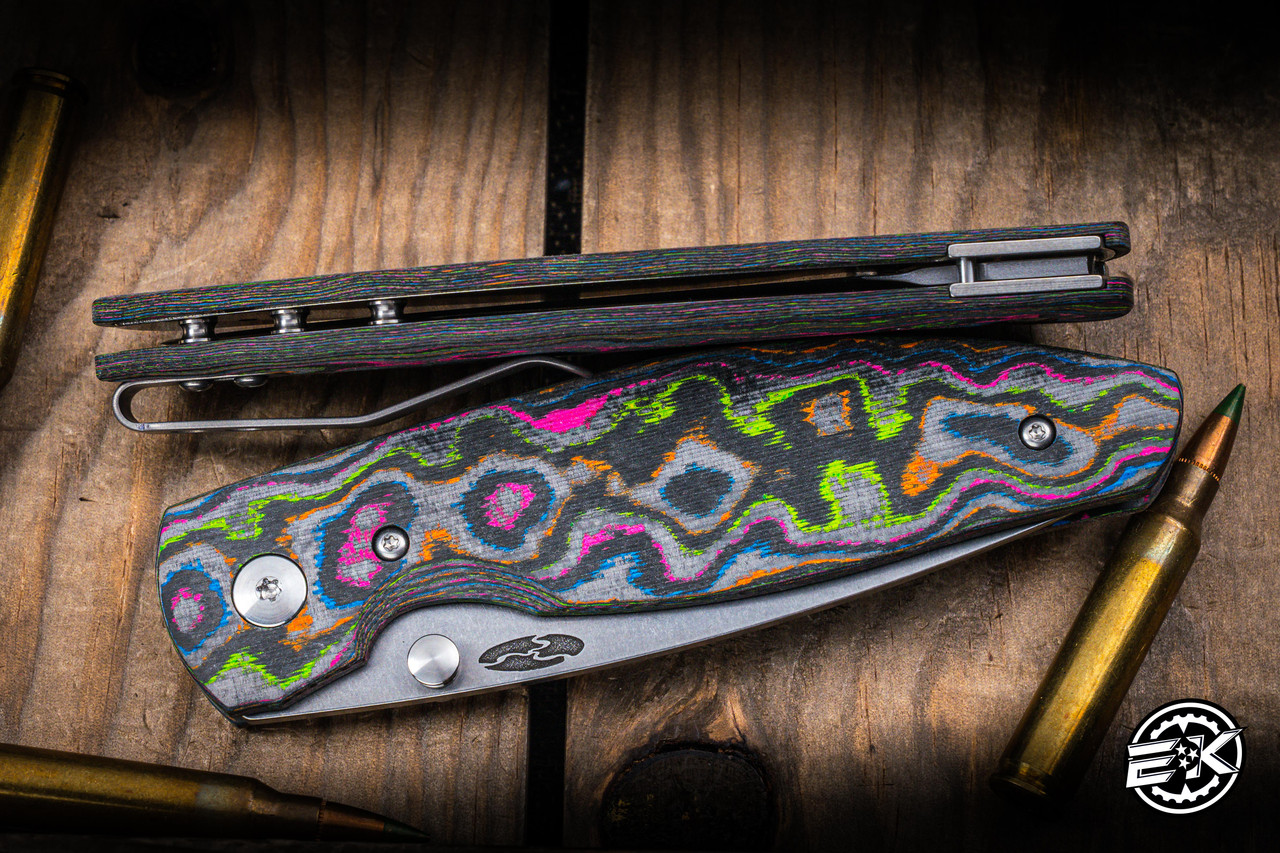 Three Rivers Manufacturing ATOM Folding Knife 80's CamoCarbon 3.5 ...