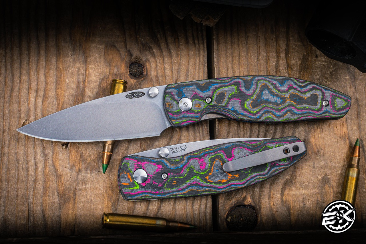 Three Rivers Manufacturing ATOM Folding Knife 80's CamoCarbon 3.5 ...
