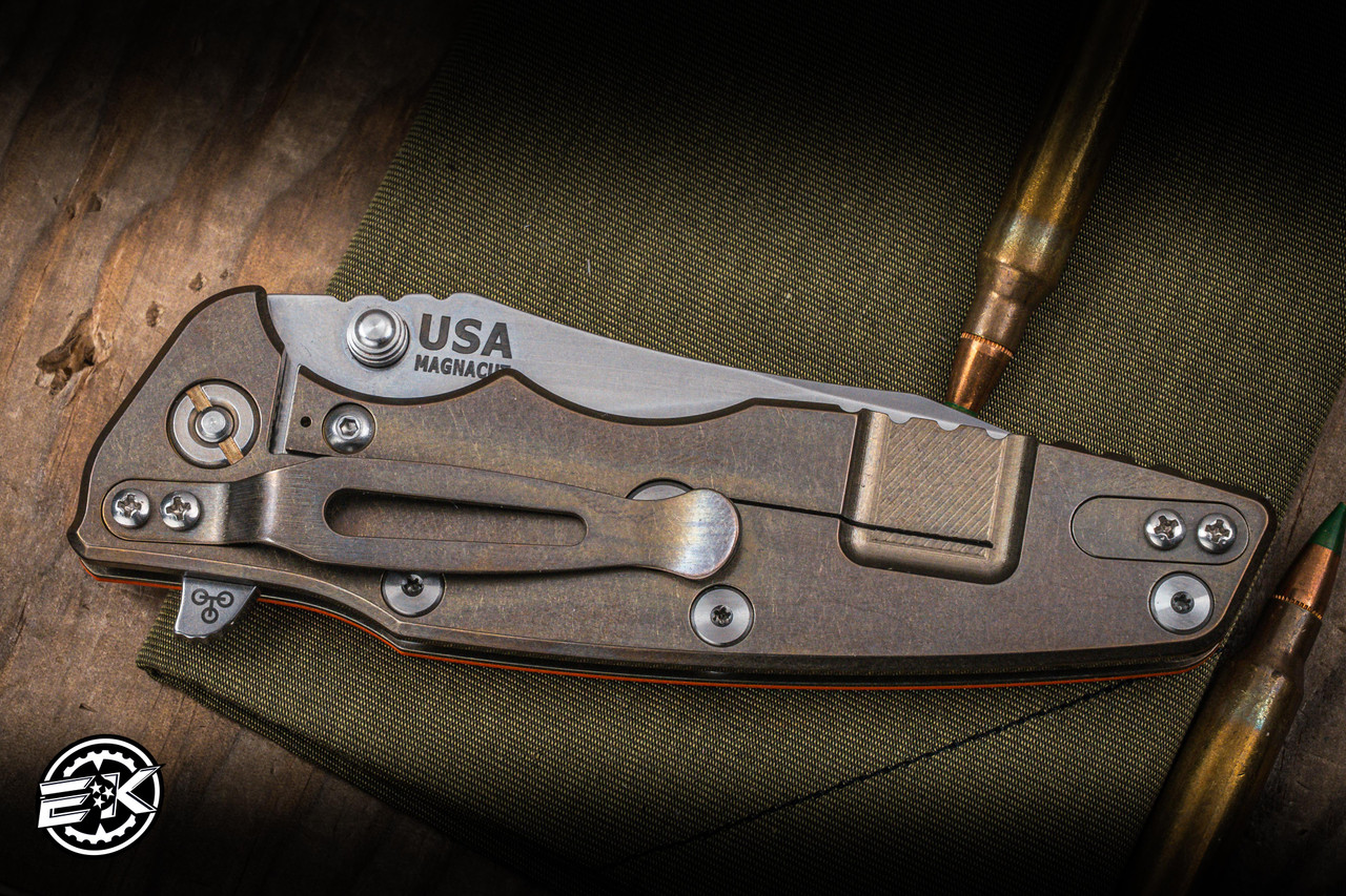 Rick Hinderer Knives Eklipse 3.5" Skinny Slicer Orange G10, Stonewash ...