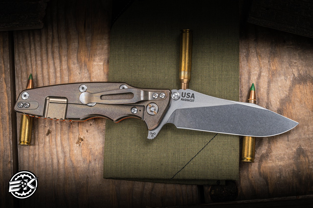 Rick Hinderer Knives Eklipse 3.5" Skinny Slicer Orange G10, Stonewash ...