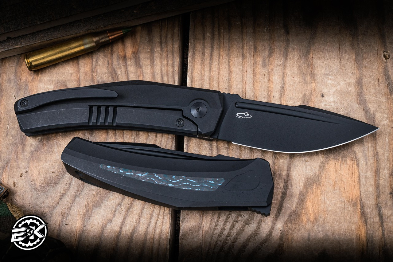 Tashi Bharucha Small Krypton Folding Knife Black Titanium Artic Storm ...