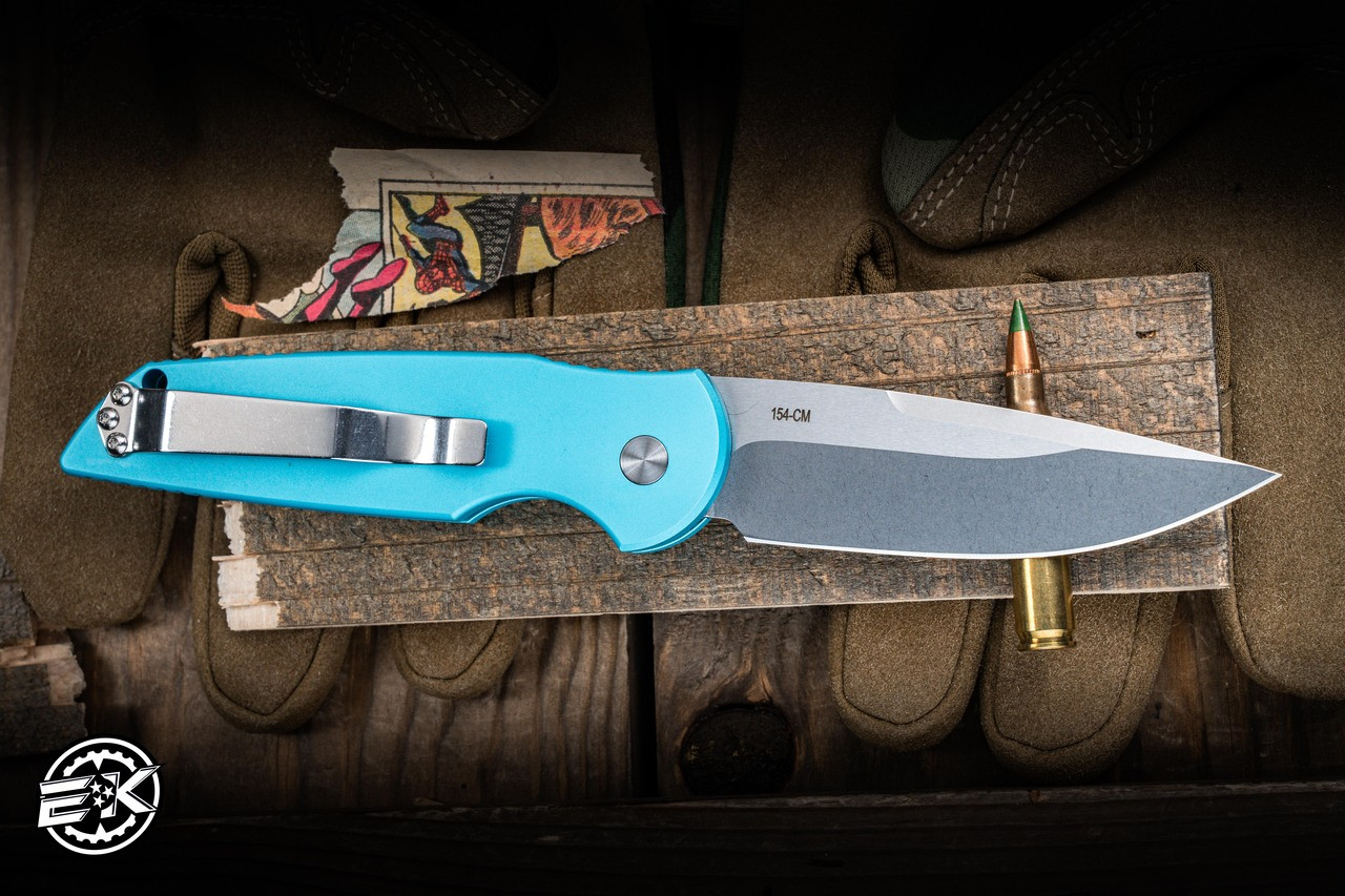 Preowned-ProTech TR-3 Automatic Folding Knife Limited Tiffany Blue ...