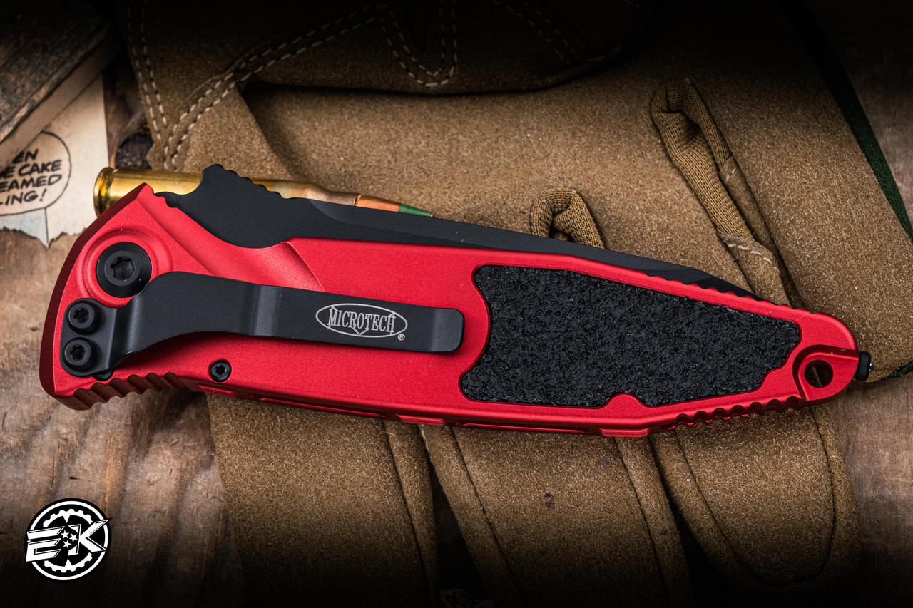 Microtech Socom Elite Automatic Folding Knife Blackout 4" M390 Tanto ...