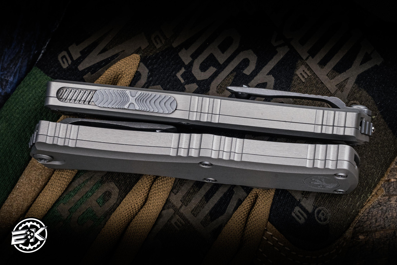 Microtech Hera II Mini OTF Automatic Knife Natural Clear 3" M390 Dagger ...