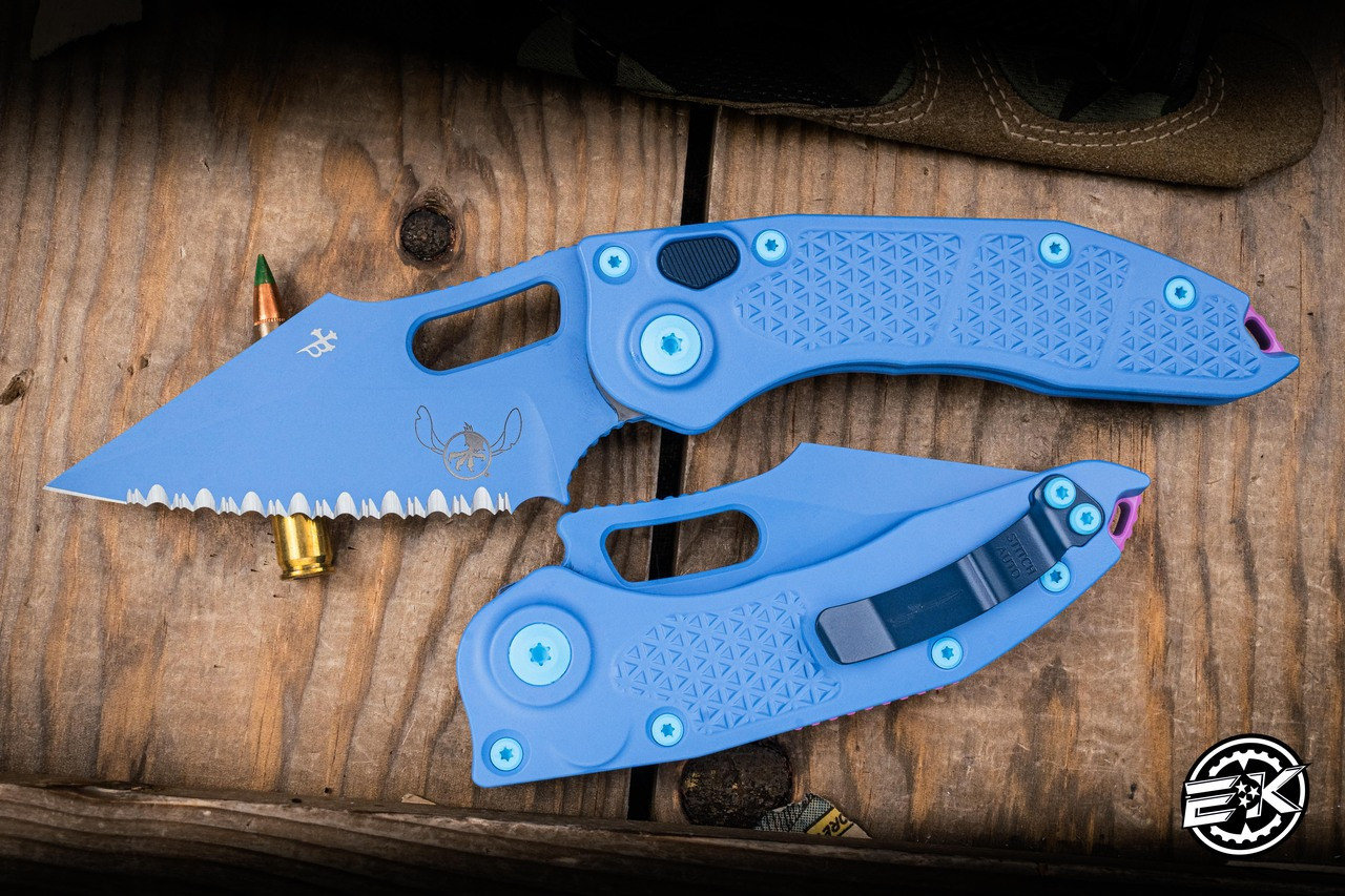 Microtech Stitch "Lilo & Stitch" Theme Automatic Folding Knife Blue 3. ...