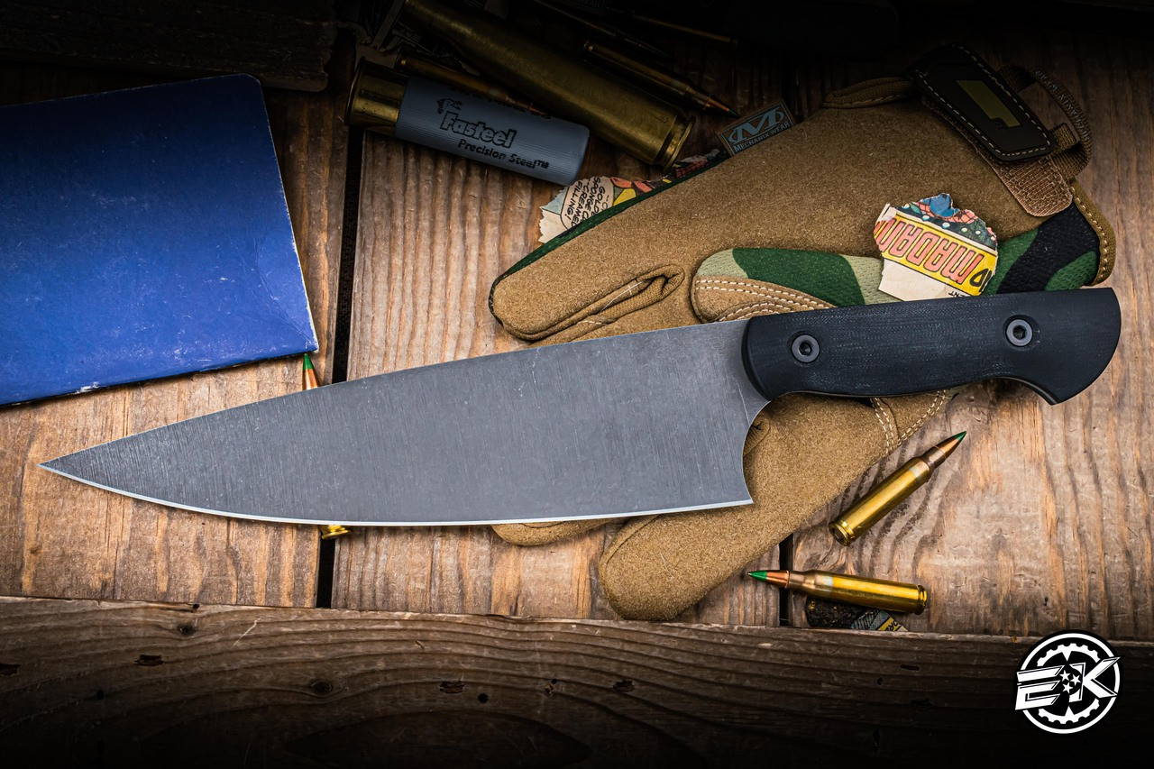 Preowned-Half Face Blades Chef Knife Black G10 8.5" S45VN