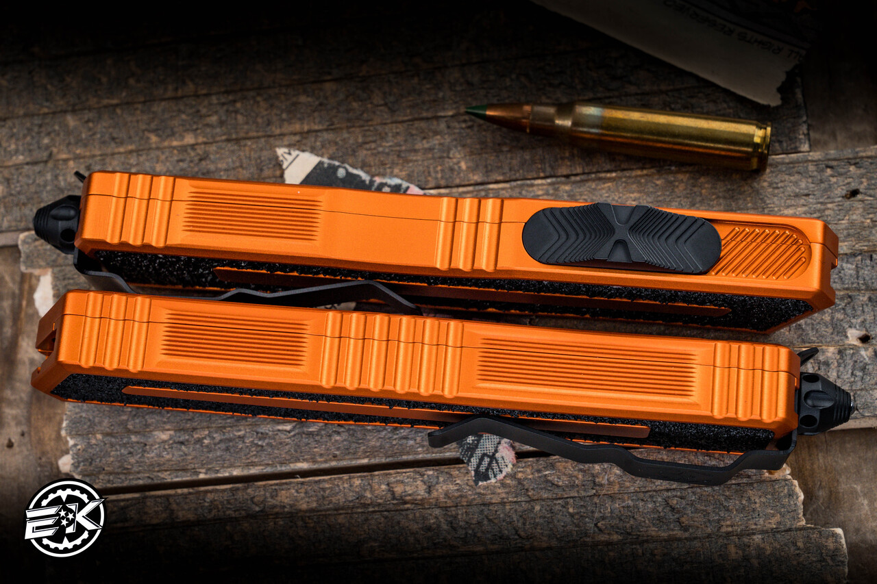 Microtech Scarab II Gen III OTF Automatic Knife Orange Aluminum 4" M390 ...