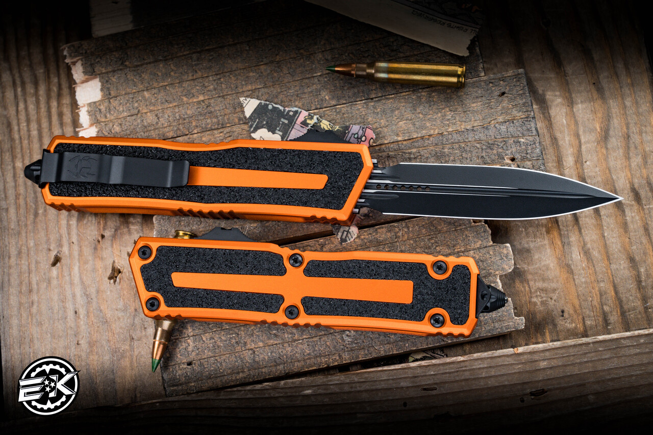 Microtech Scarab II Gen III OTF Automatic Knife Orange Aluminum 4" M390 ...