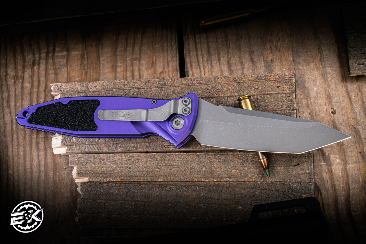 Microtech Socom Elite Auto Folding Knife Purple 4" M390 Tanto ...