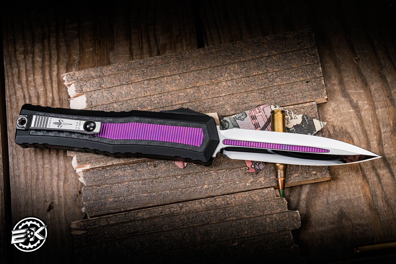 Microtech/Marfione Custom Atreus ZBP OTF Automatic Pink Titanium-Carbon ...