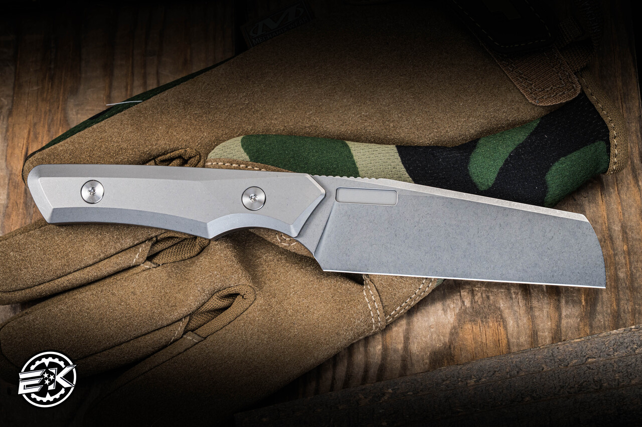 Preowned- Vero Engineering Axon Fixed Blade Titanium Knife 4" M390 ...