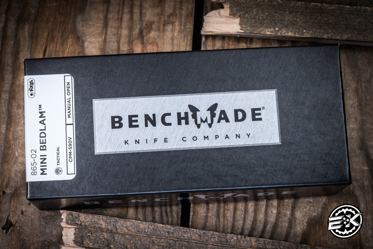 Preowned-Benchmade Mini Bedlam Folding Knife Marbled Carbon Fiber 3.45 ...