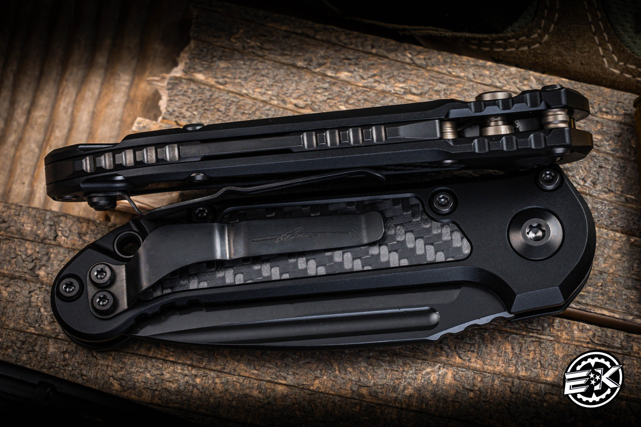 Microtech LUDT Gen III Automatic Carbon Fiber Inlay 3.4" M390 Drop ...