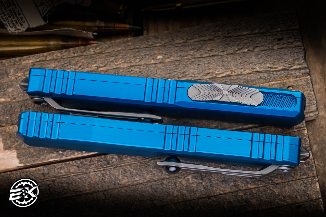 Microtech Ultratech Gen IV OTF Automatic Knife Blue 3.5" M390 Stonewash ...
