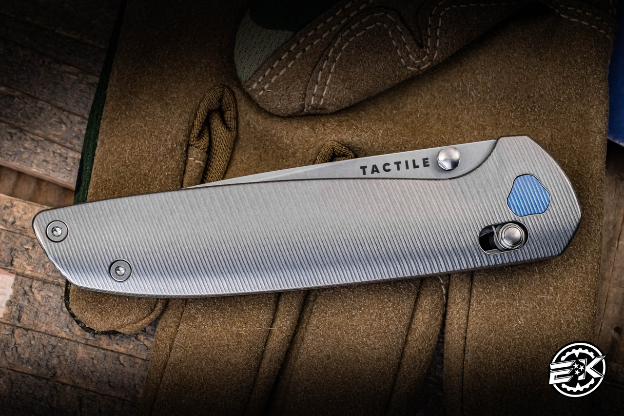 Preowned-Tactile Knife Maverick Crossbar Lock Titanium Folder 3.5" MagnaCut