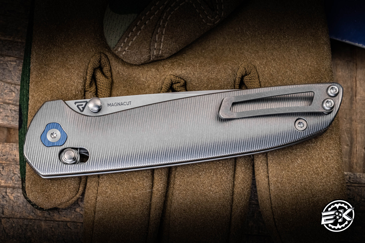 Preowned-Tactile Knife Maverick Crossbar Lock Titanium Folder 3.5" MagnaCut