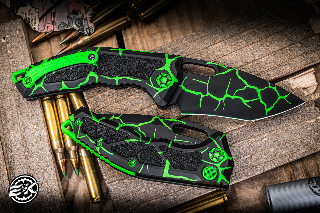 Heretic Knives Medusa UV Reactive Auto Magma Toxic Green 3.25" MagnaCut ...