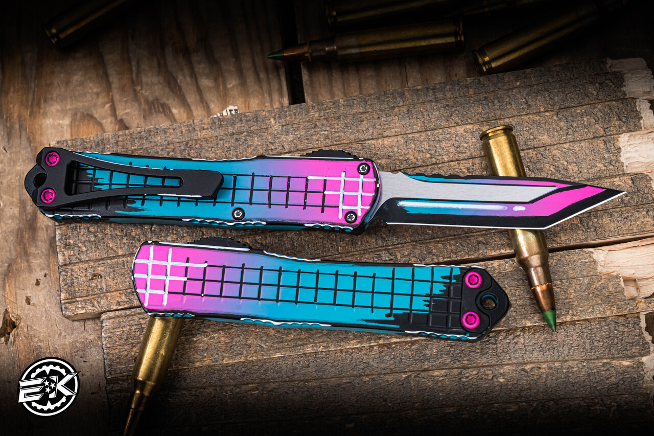 Heretic Knives Manticore S OTF Automatic Knife Cel-Shade Miami Vice 2.6 ...