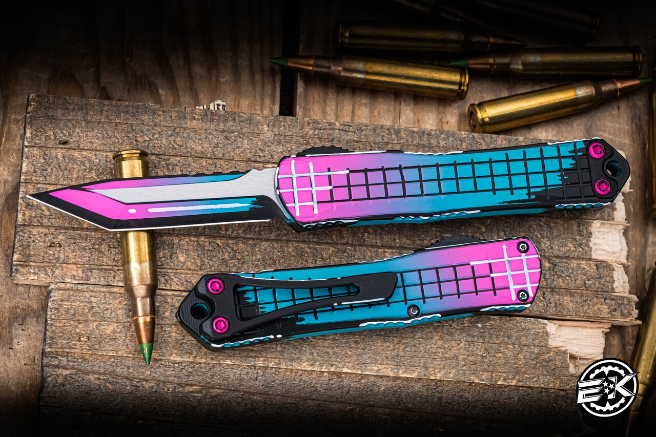 Heretic Knives Manticore S OTF Automatic Knife Cel-Shade Miami Vice 2.6 ...