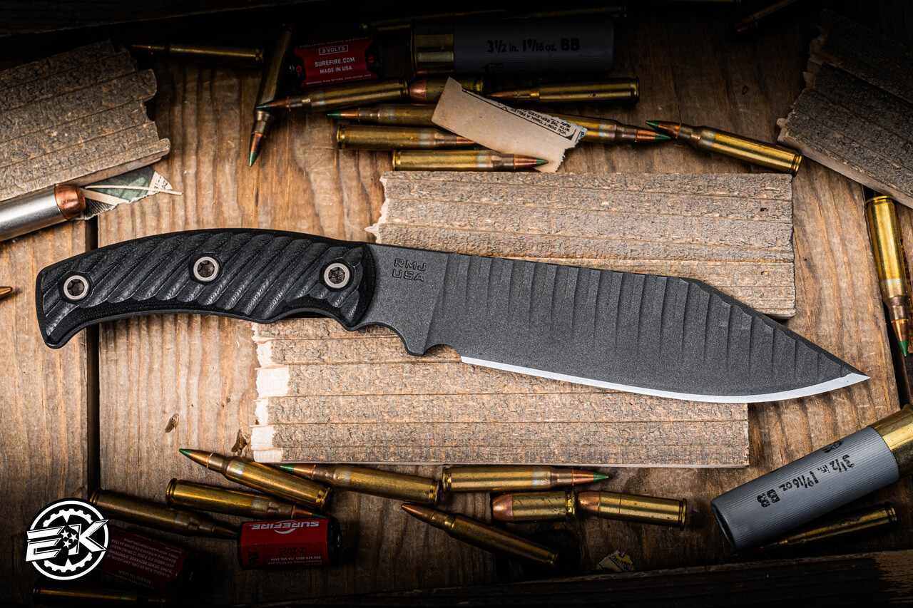 Preowned-RMJ Tactical "Da Choppa" Fixed Blade Black G10 7" Tungsten