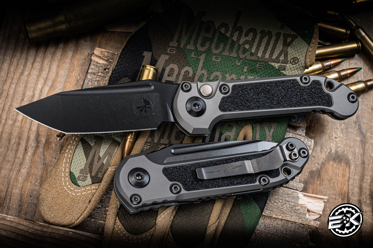 Microtech LUDT Gen III Automatic Folding Knife Natural Clear Aluminum 3 ...