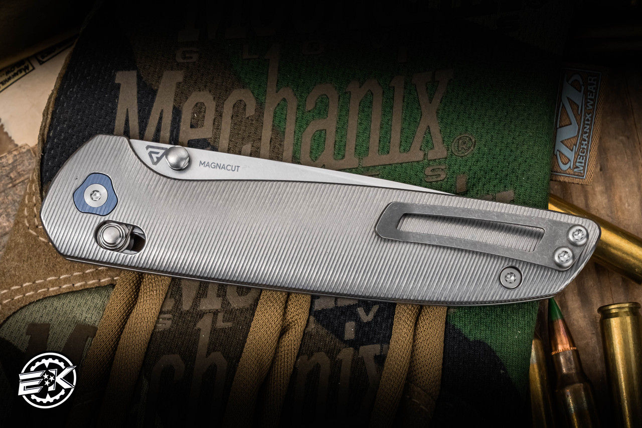 Preowned-Tactile Knife Co. "Maverick" Crossbar Lock Titanium Folder 3.5 ...