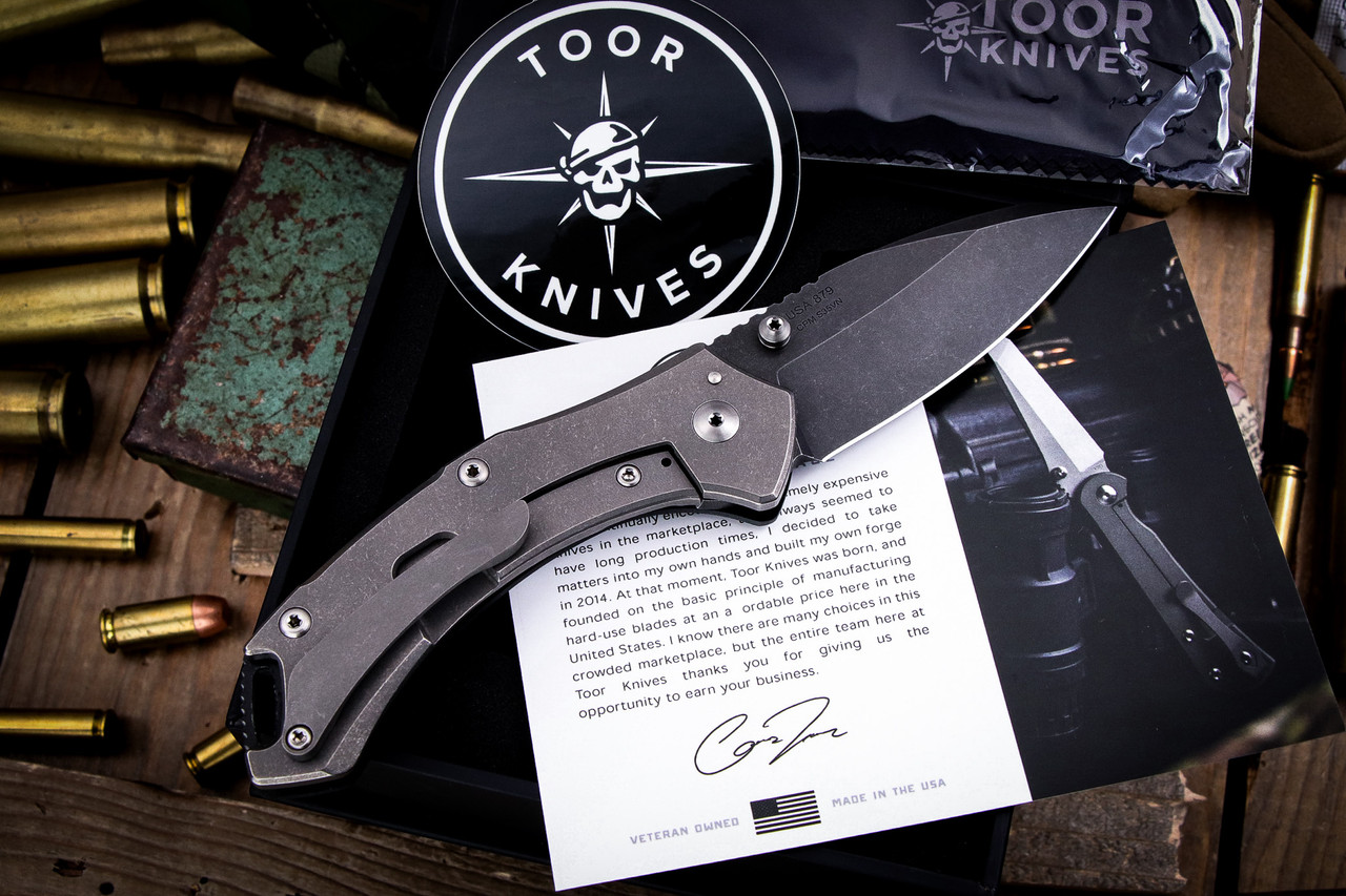 Preowned-Toor Knives XT1 Charlie Folding Knife Carbon Black G10 ...