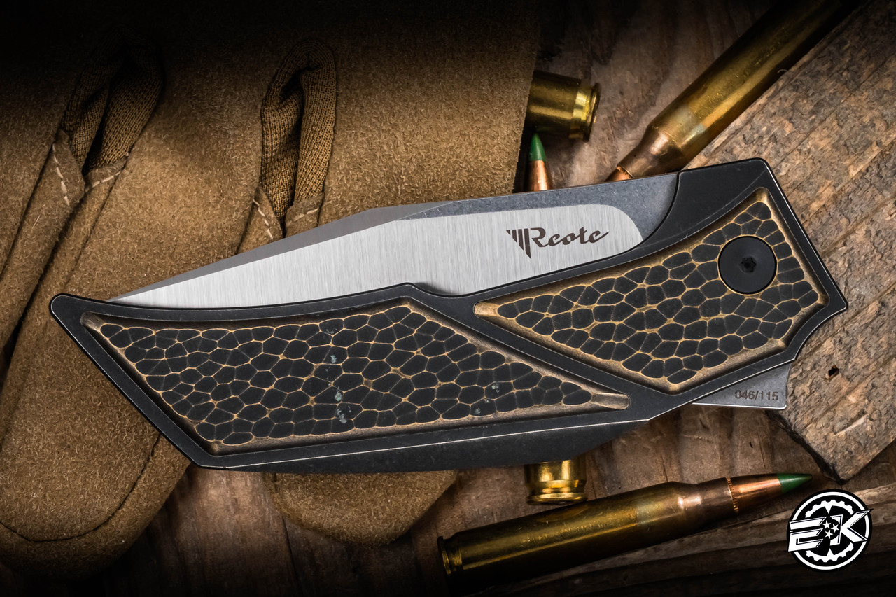 Preowned-Reate Tashi Bharucha T3500 Flipper Knife Black Stonewash ...