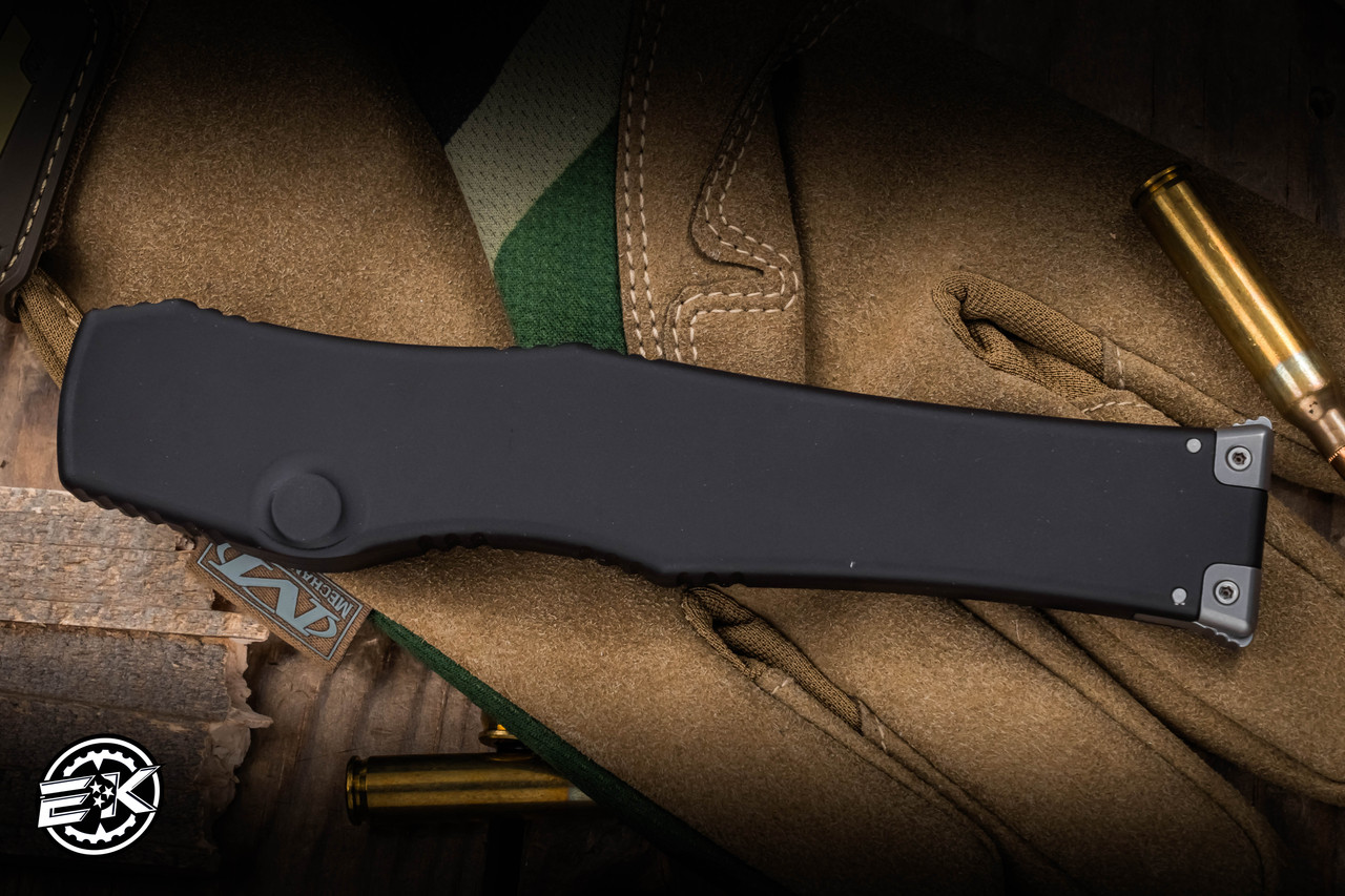 Preowned-2018 Microtech Halo 6 VI Black OTF M390 Black Serrated 251-2