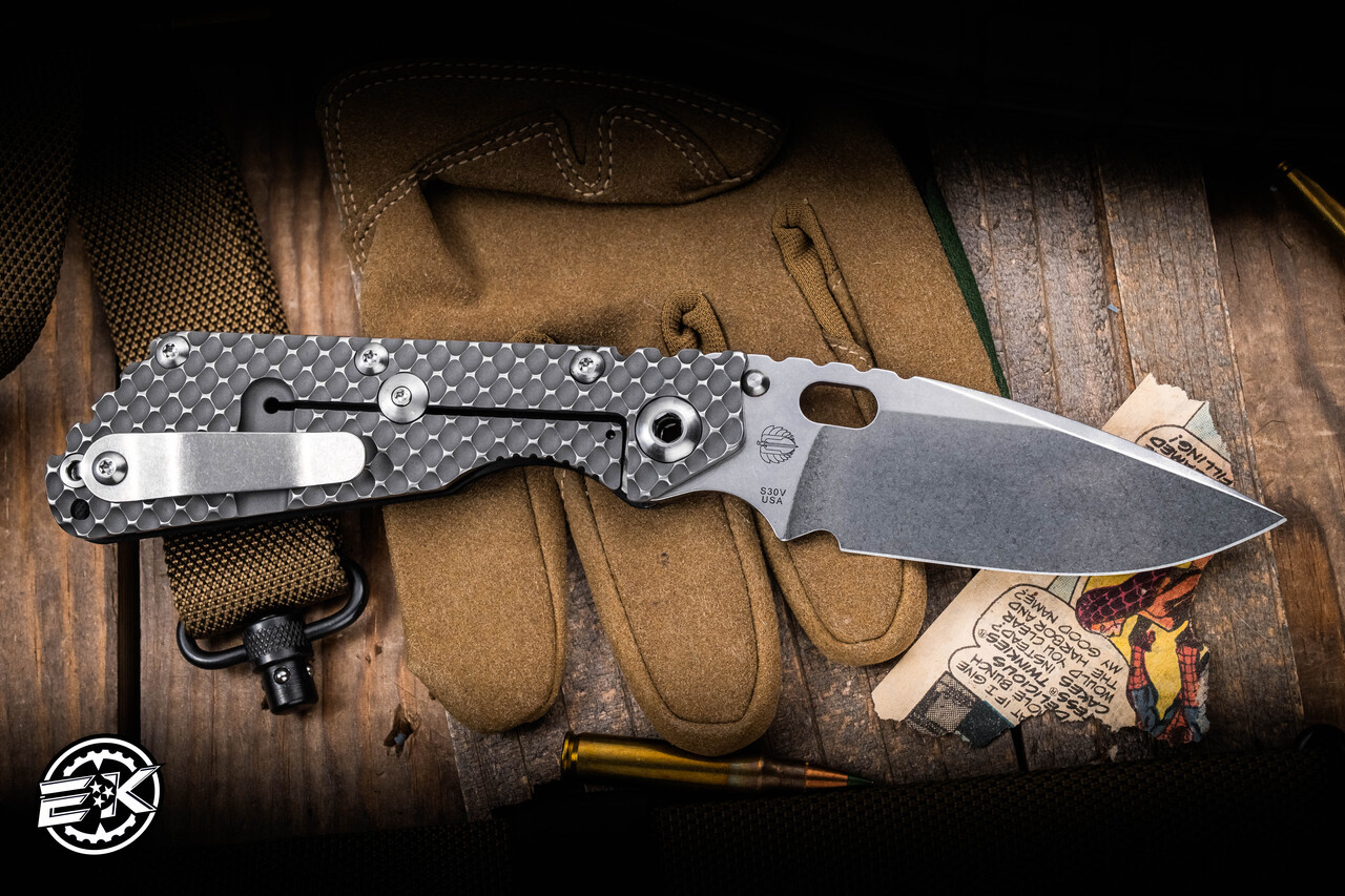 Strider Knives SMF G10 DGG Titanium 4"S30V Stonewash