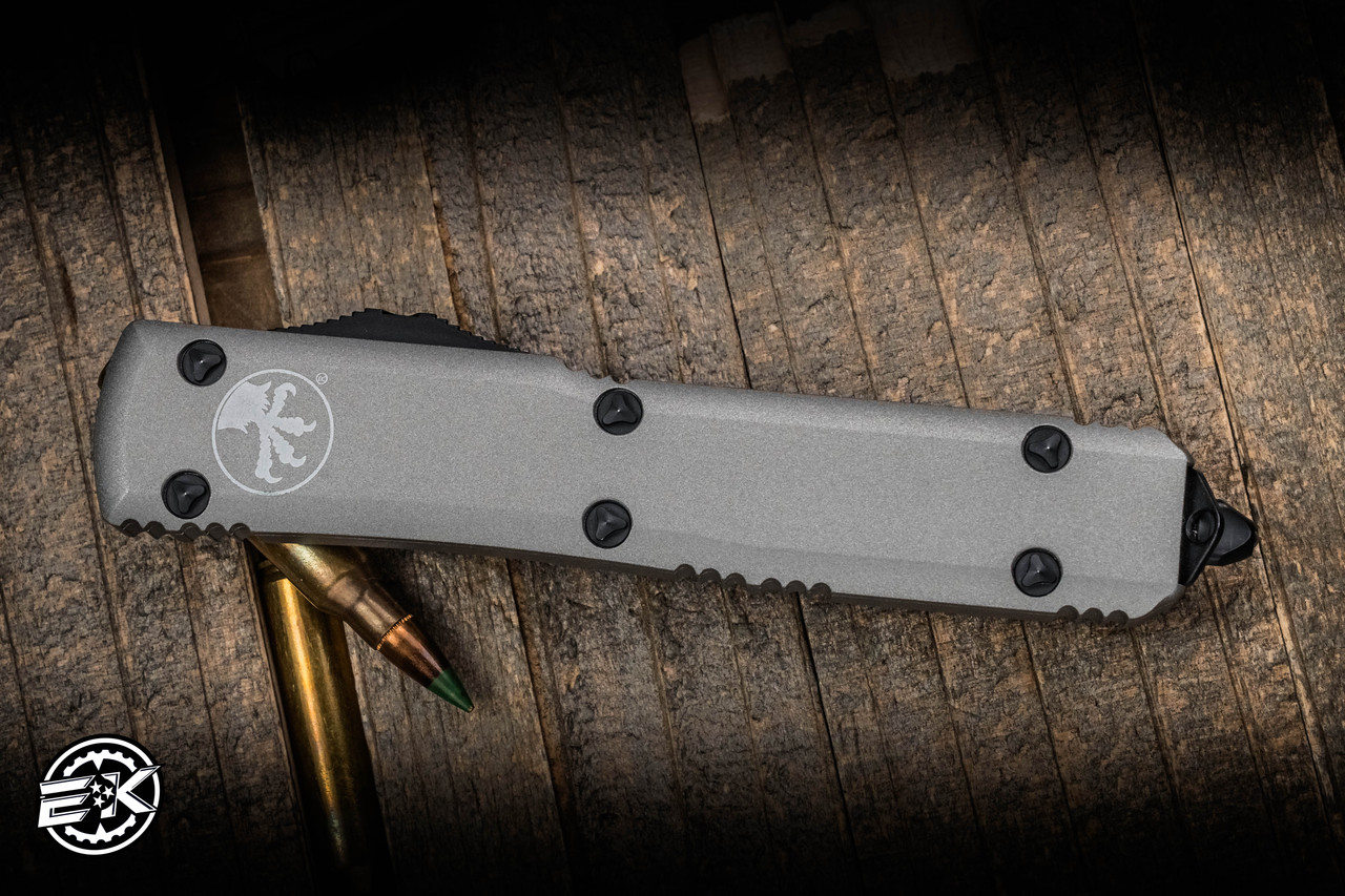 Preowned-Microtech Ultratech Titanium Grey OTF Automatic Knife 3.4 ...