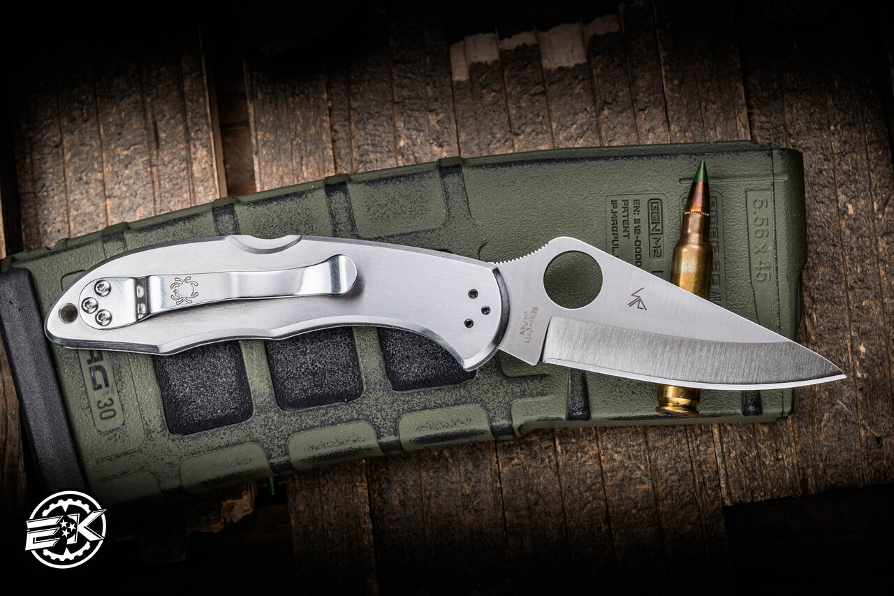 Preowned-Spyderco Delica 4 Stainless Steel Knife 2.9" VG-10 Satin C11P