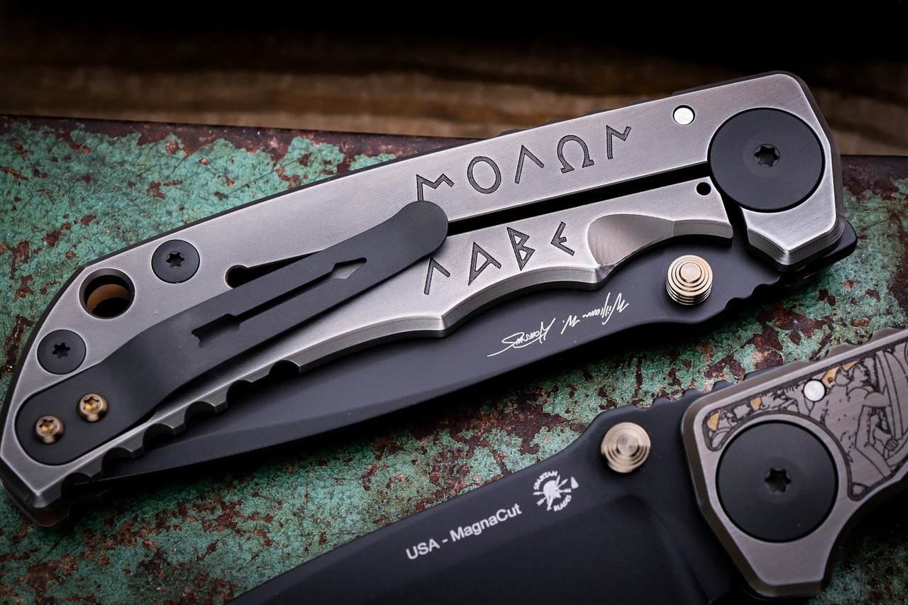Spartan Blades SHF Harsey Custom Folder Battle Titanium 4" MagnaCut DLC