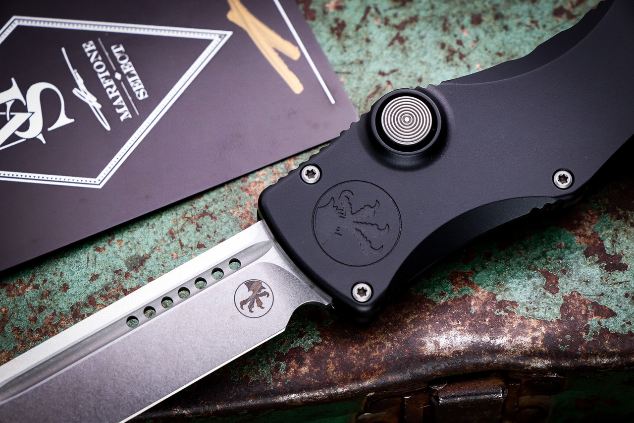Preowned-Microtech Marfione Select Halo IV OTF M390 Stonewash 1150-10MS1