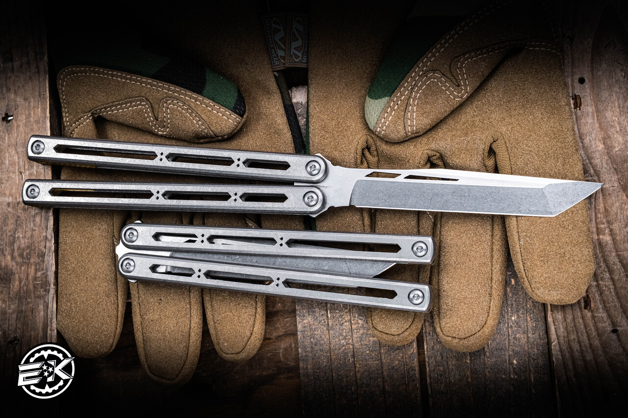Squid Industries Hydro Titanium Balisong Butterfly Trainer 4.5 ...