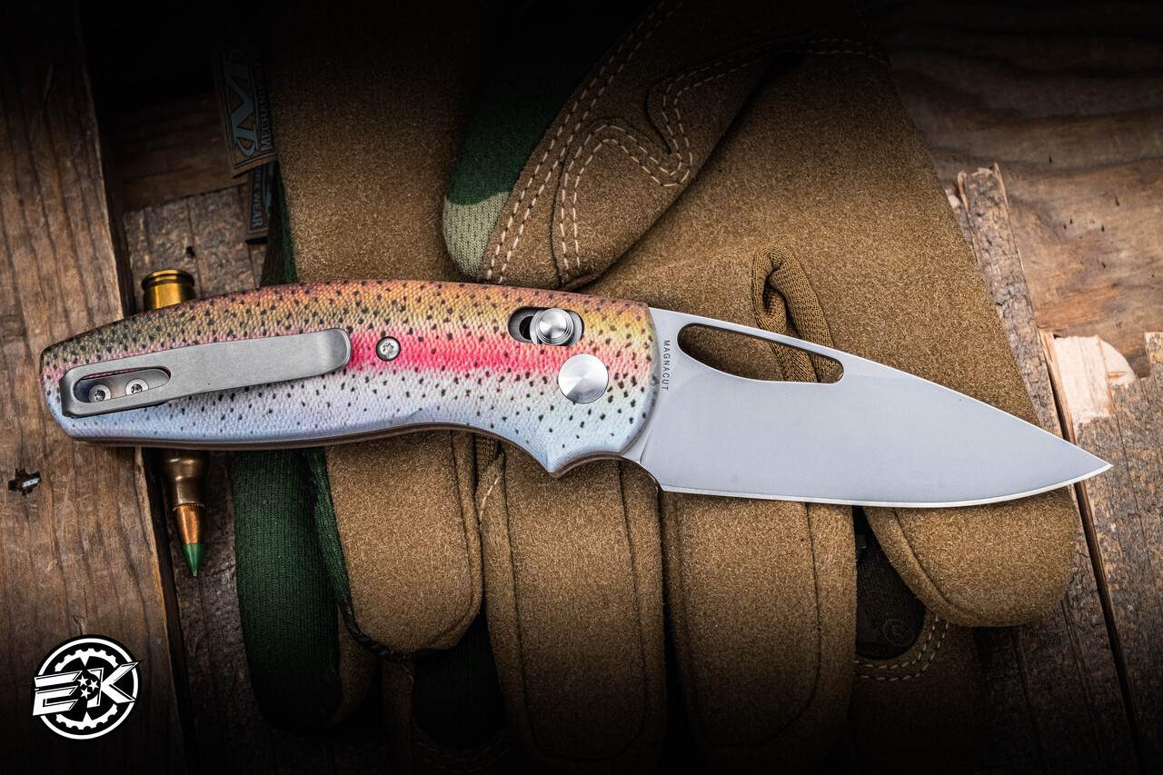 Three Rivers Manufacturing TRM Bulldog River-LOK Folding Knife Rainbow ...