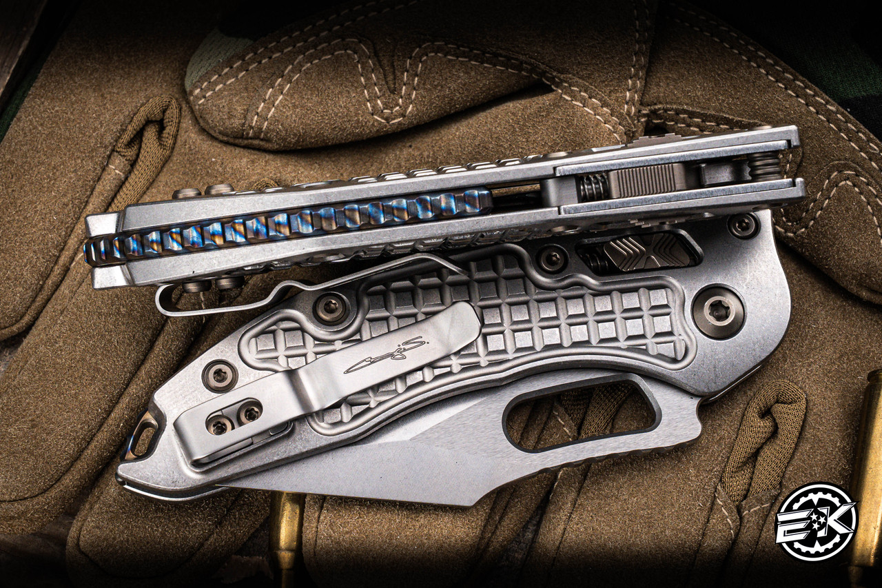 Microtech Marfione Select Stitch Ram-Lok Manual Frag Titanium Flame ...