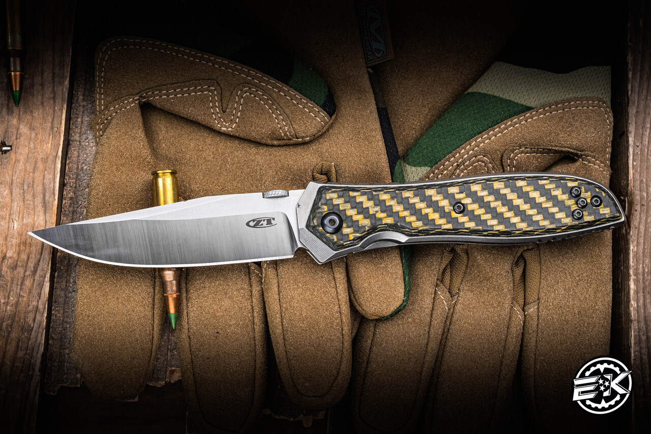Preowned- Zero Tolerance 0640 Emerson Folding Knife Carbon Fiber ...