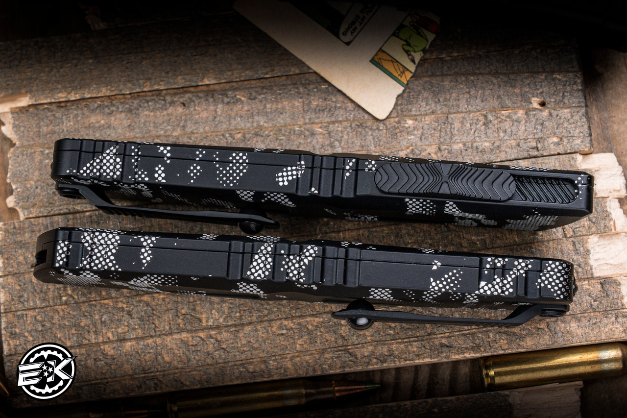 Microtech Combat Troodon Gen III OTF Automatic Pixel Camo 4" M390 Bowie ...